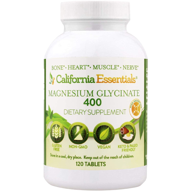 California Essentials - Magnesium Glycinate 400 - Chelated, High ...